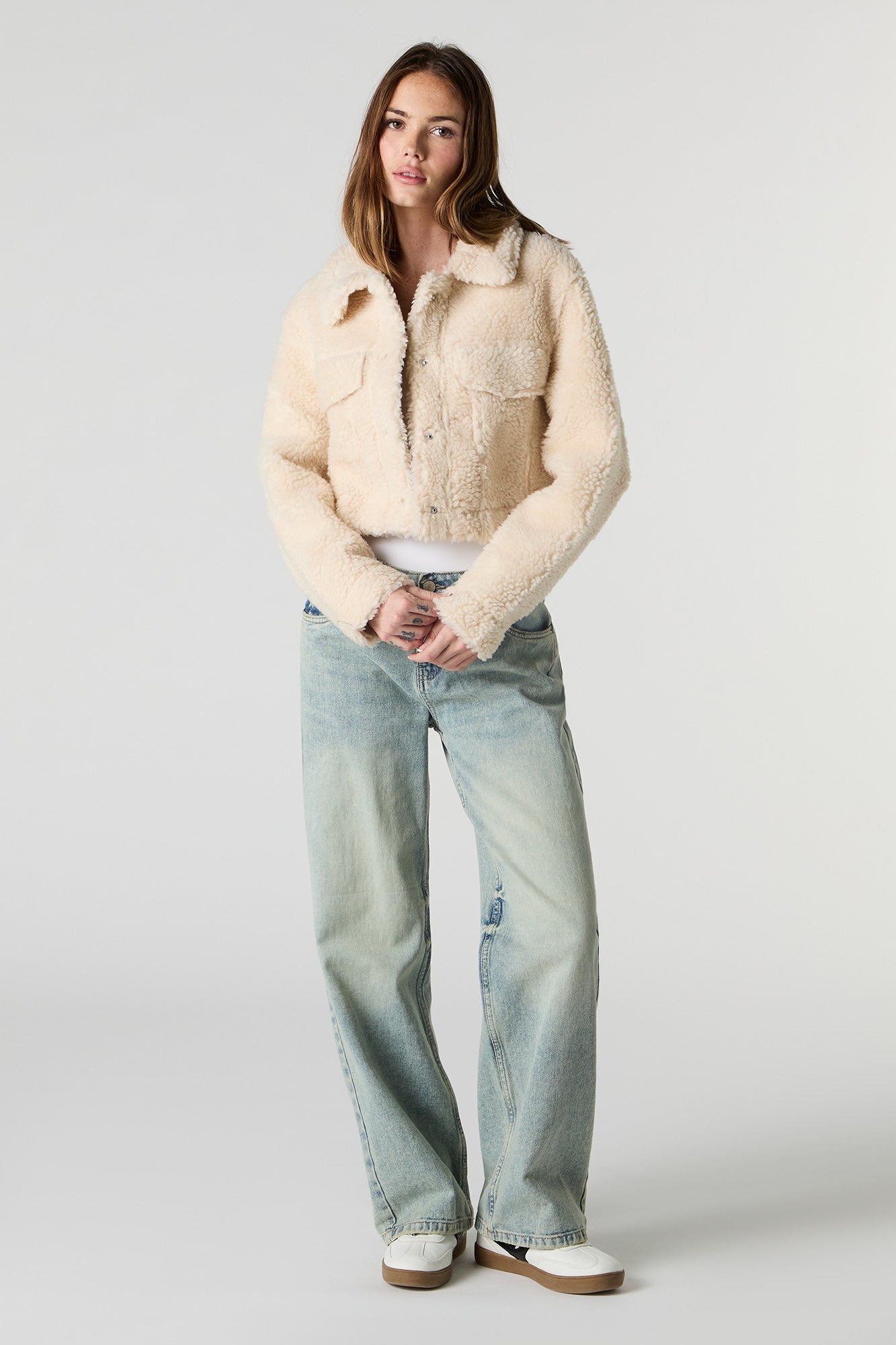 Jacket en sherpa avec col – Urban Planet