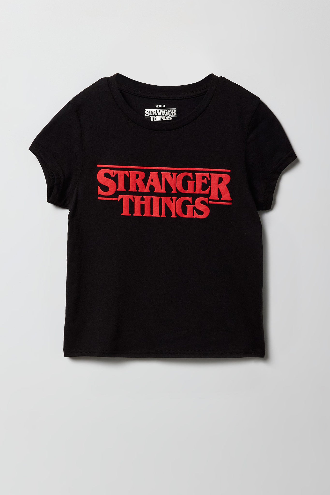 T-shirt à imprimé Stranger Things en relief pour fille – Urban Planet